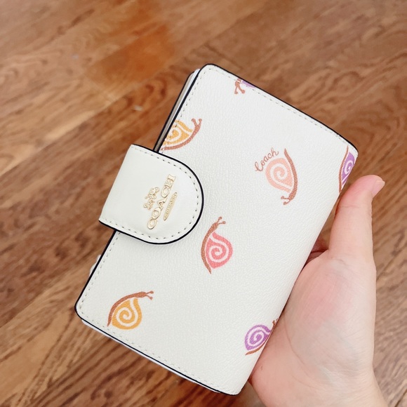 Coach | Bags | Coach Medium Corner Zip Wallet With Snail Print | Poshmark
